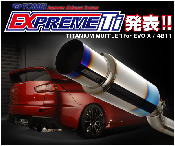 Tomei EVO X TITANIUM High Flowing Ultra-Lightweight Competition Exhaust ...